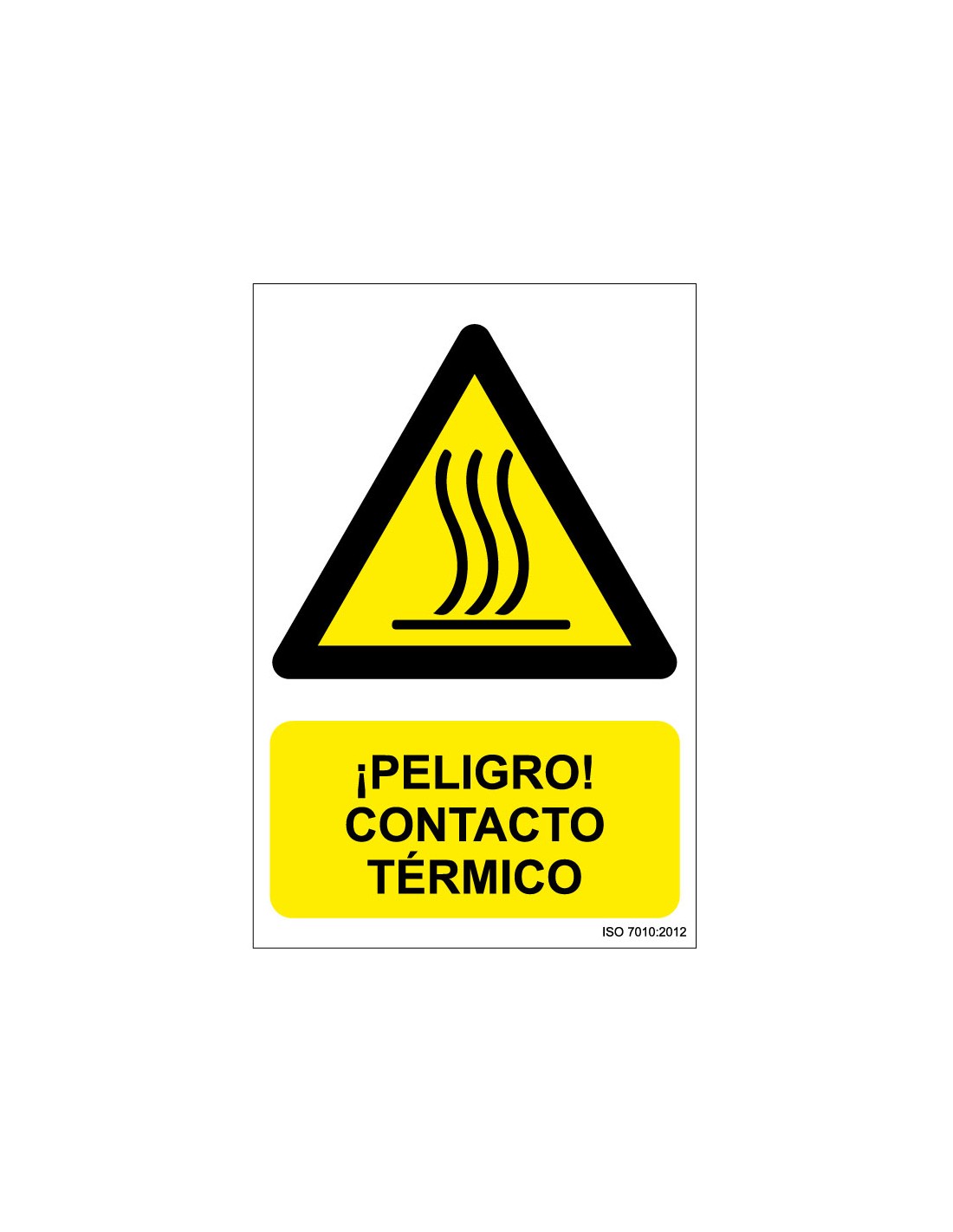 Señal Adhesivo o PVC. Peligro Contacto Térmico | ABAD HISPANIA | AB-AD